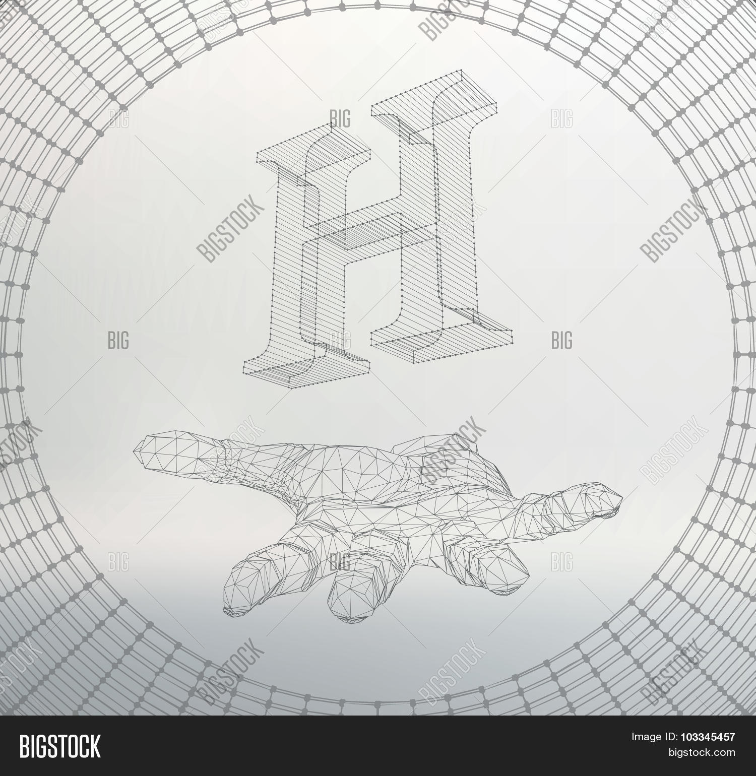 Letter H, Lines Dots Vector & Photo (Free Trial) | Bigstock