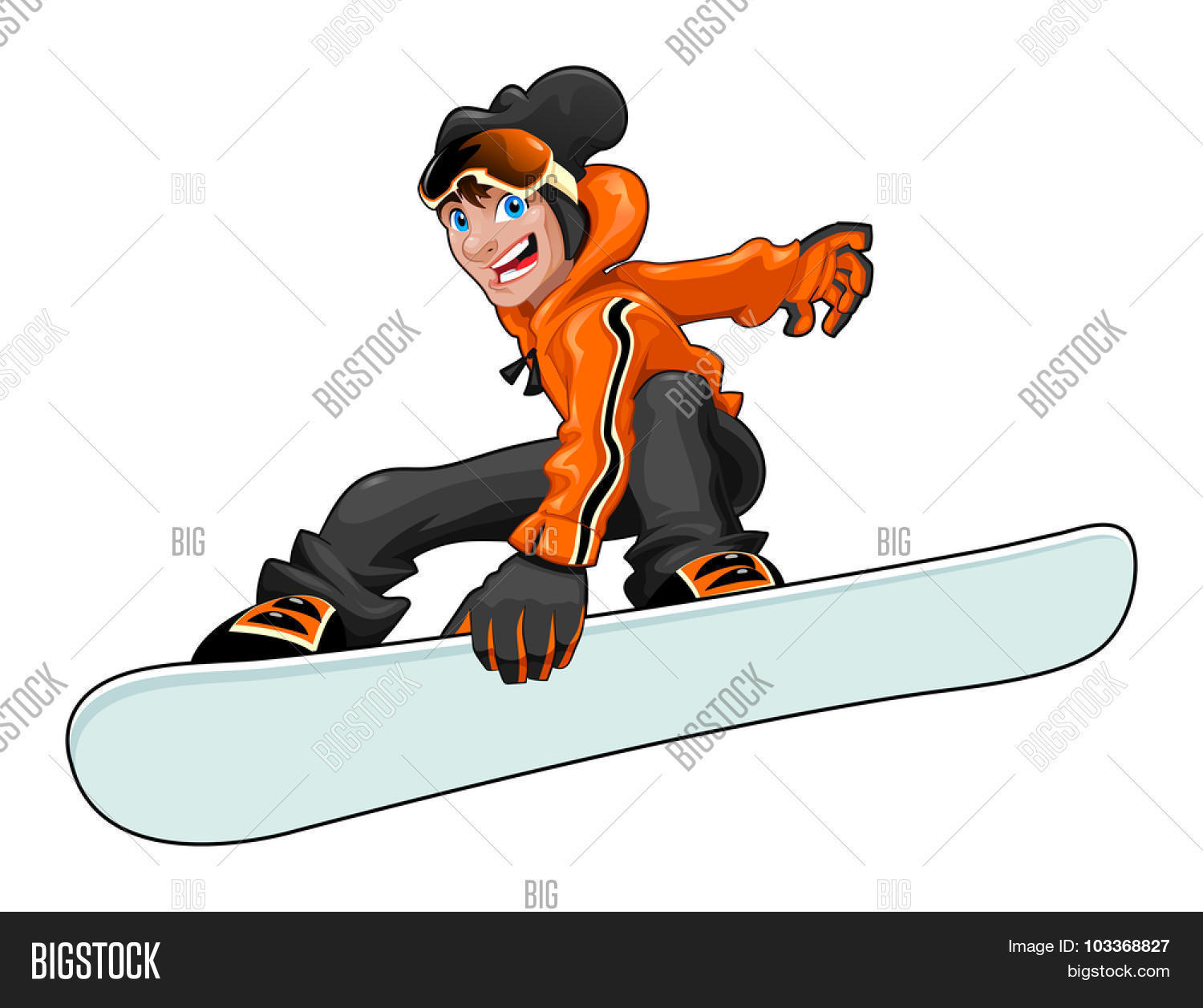 Funny Snowboarder. Vector & Photo (Free Trial) | Bigstock