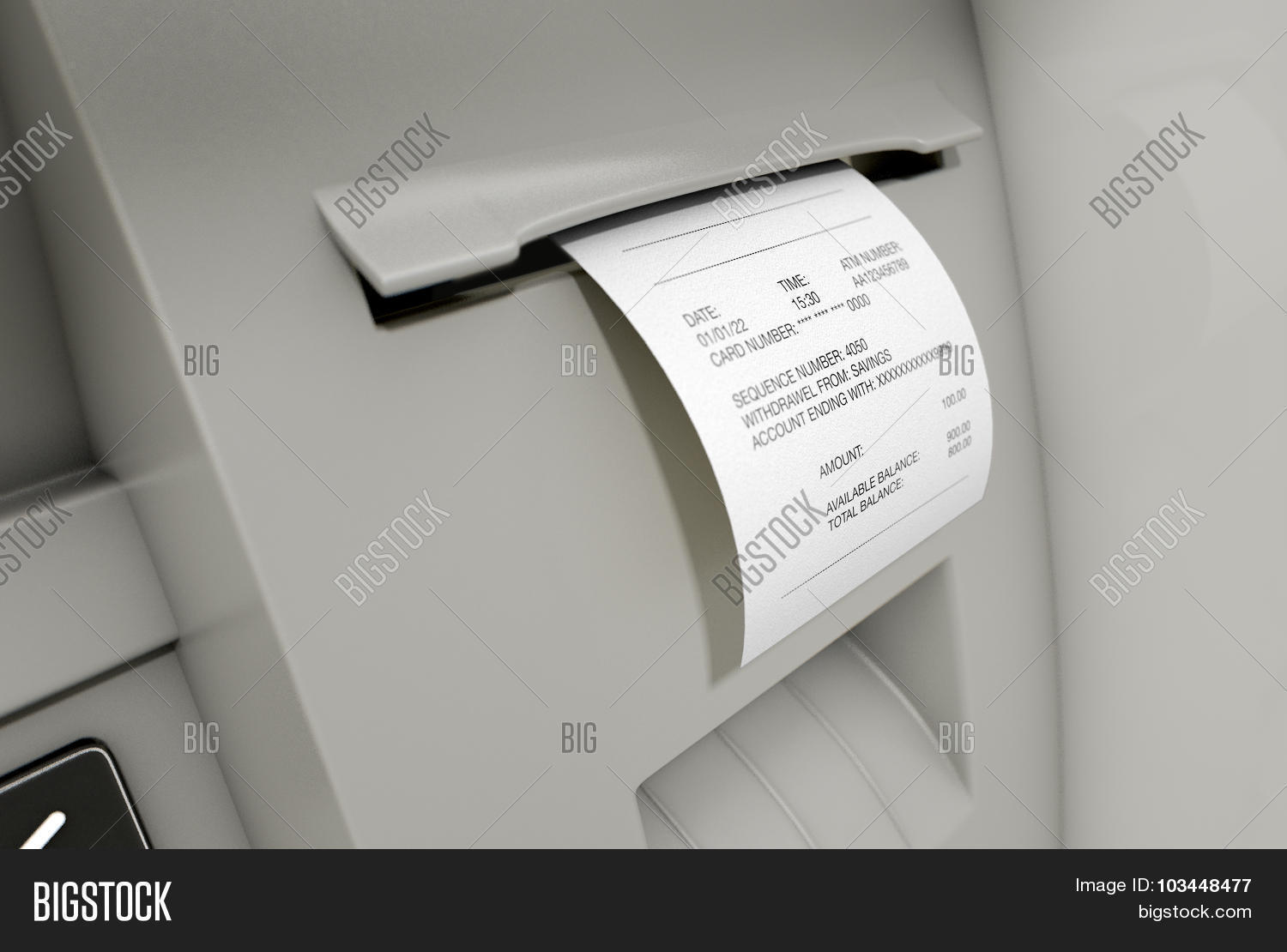 Atm Slip Withdrawel Image & Photo (Free Trial) | Bigstock