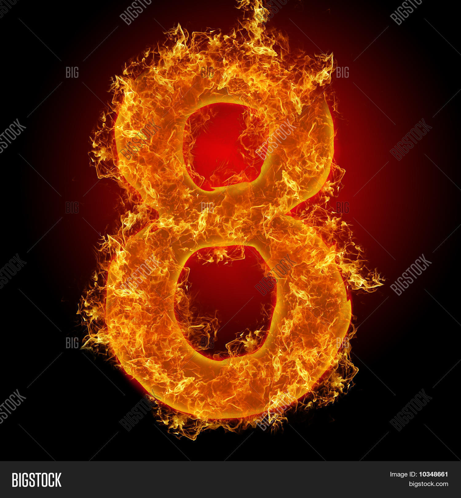 Fire Number 8 Image & Photo (Free Trial) | Bigstock