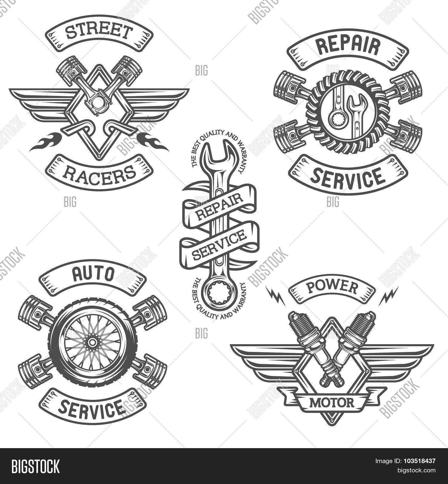 Set Car Emblems, Vector & Photo (Free Trial) | Bigstock