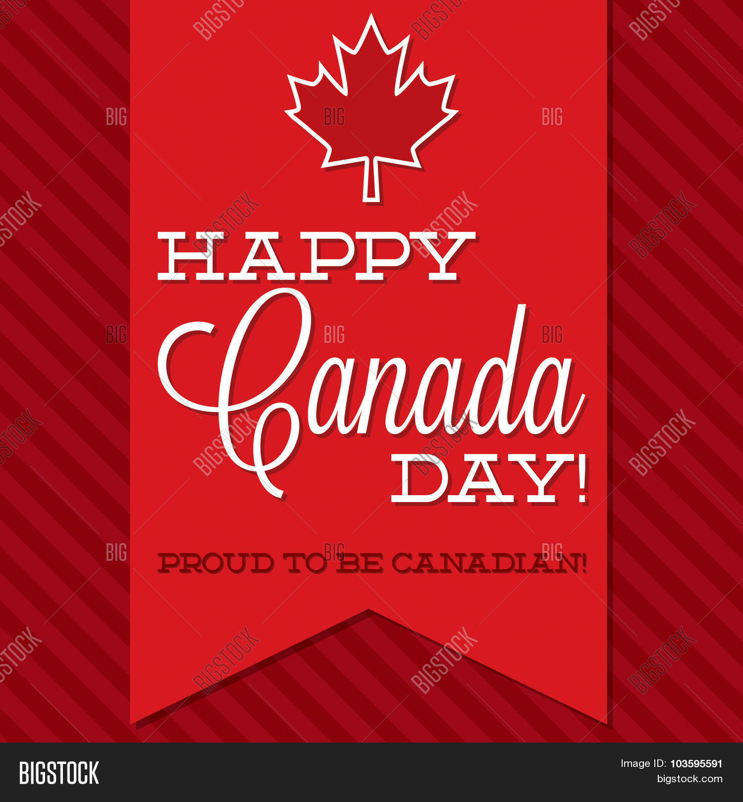Canada Day Sash Card Vector & Photo (Free Trial) | Bigstock