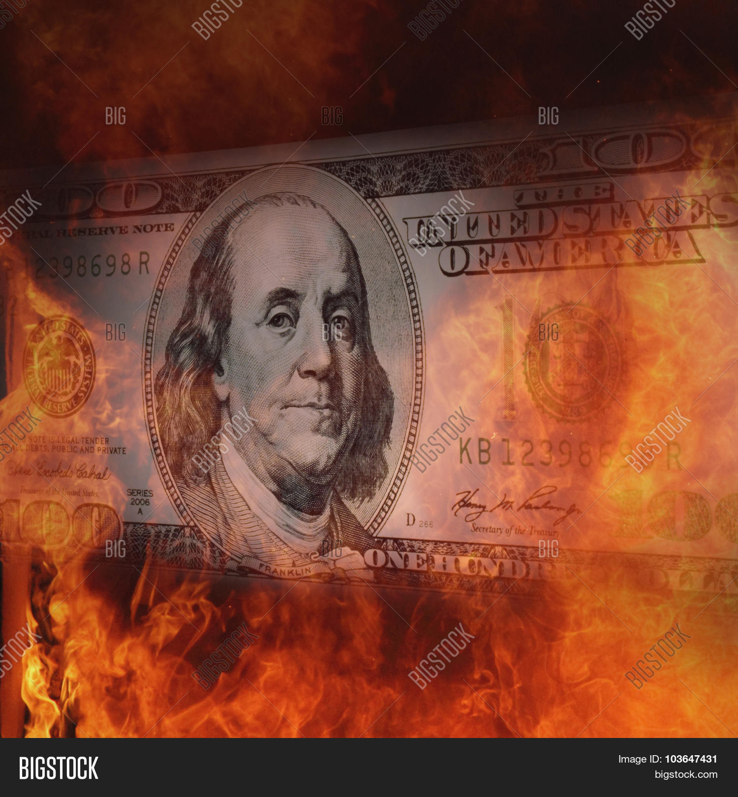 Burning Dollar Bill Image & Photo (Free Trial) | Bigstock