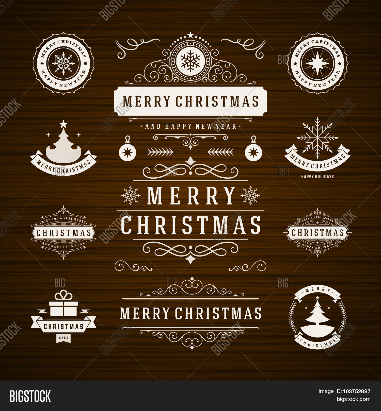 Christmas Decorations Vector & Photo (Free Trial) | Bigstock