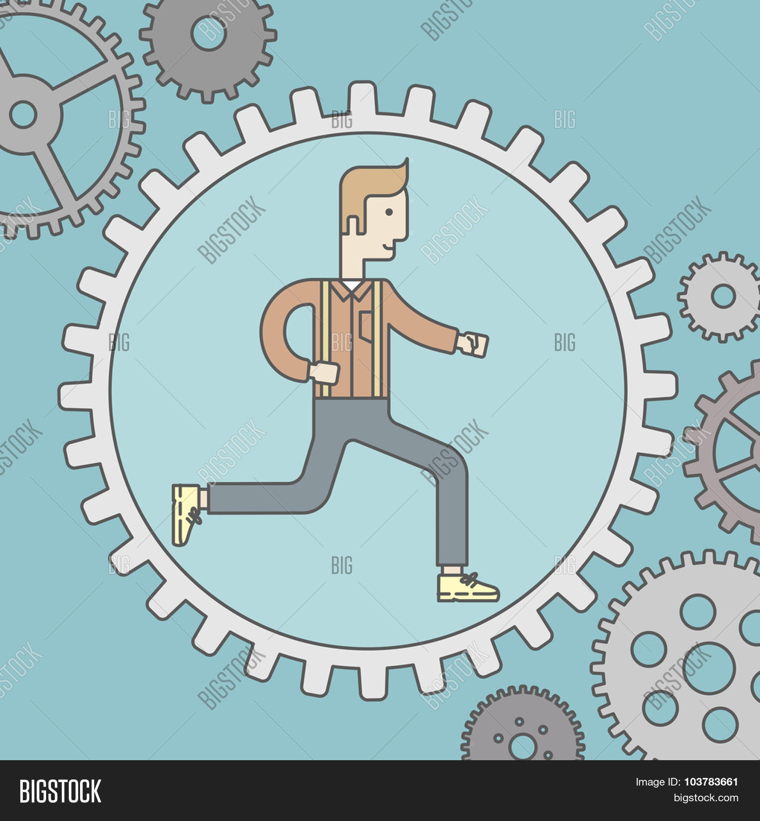 Man Running Inside Vector & Photo (Free Trial) | Bigstock