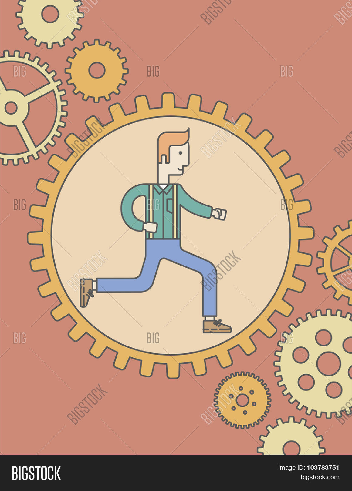 Man Running Inside Vector & Photo (Free Trial) | Bigstock