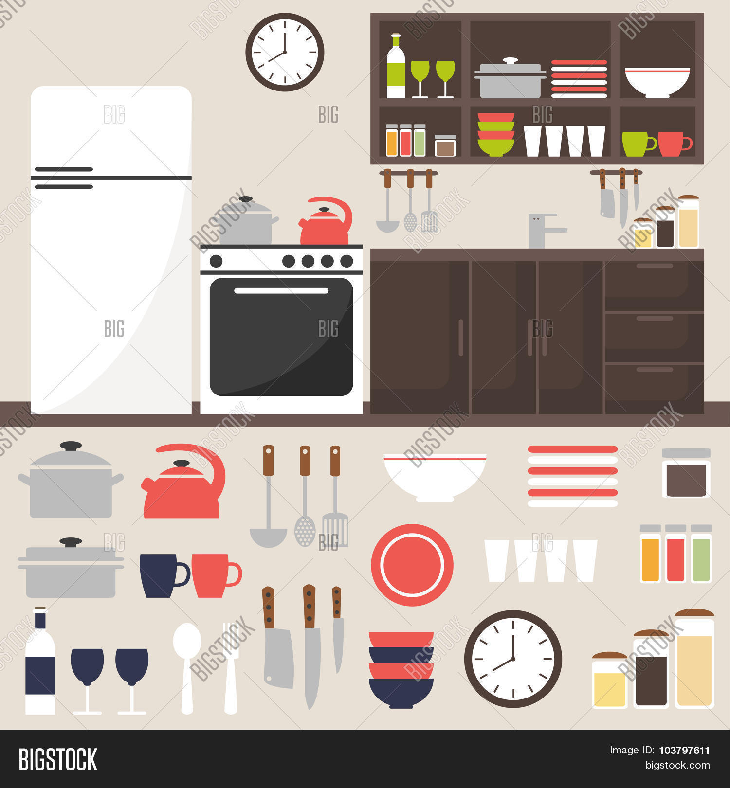 Kitchen. Kitchen Vector & Photo (Free Trial) | Bigstock