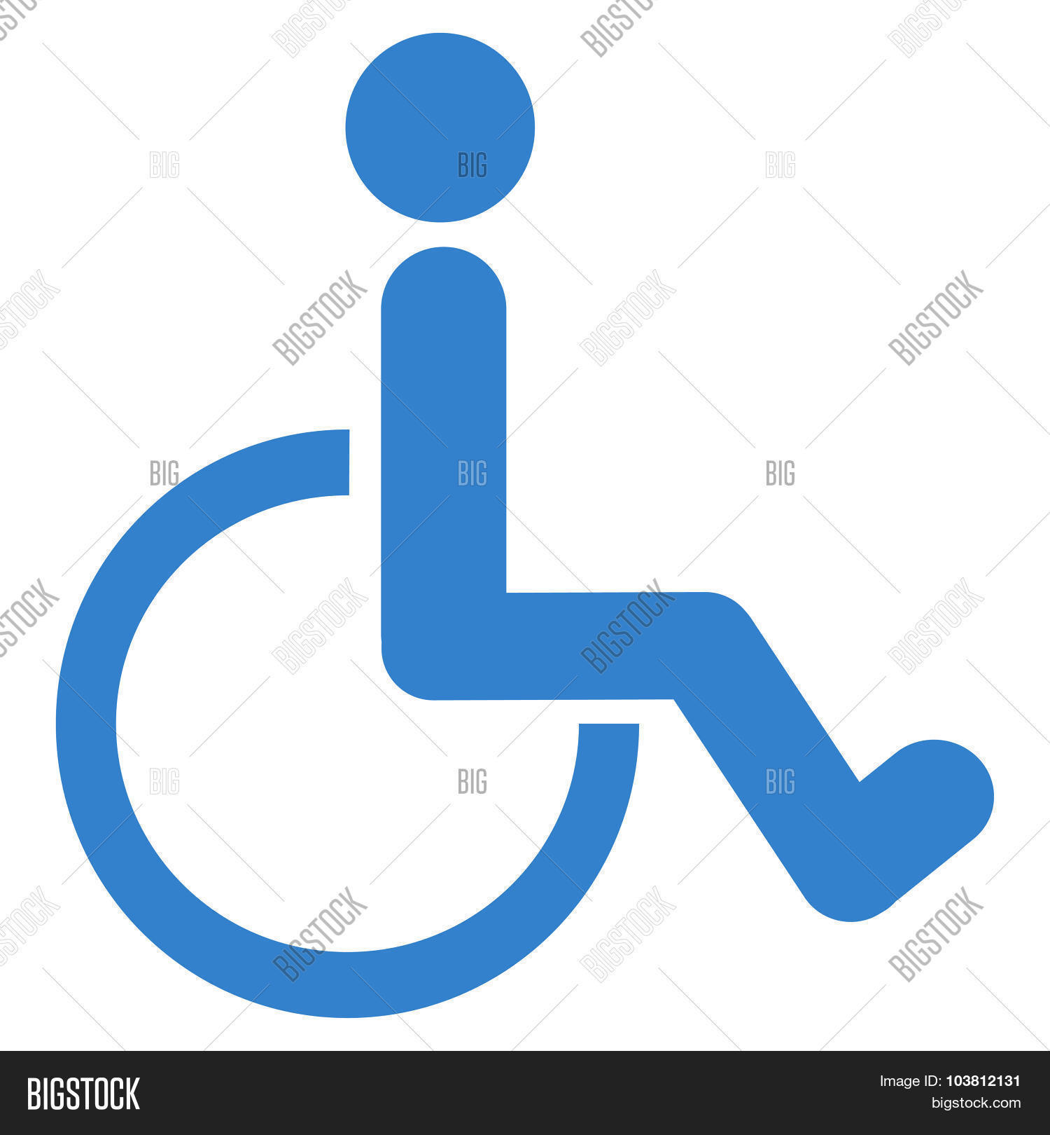 Disabled Person Icon Vector & Photo (Free Trial) | Bigstock