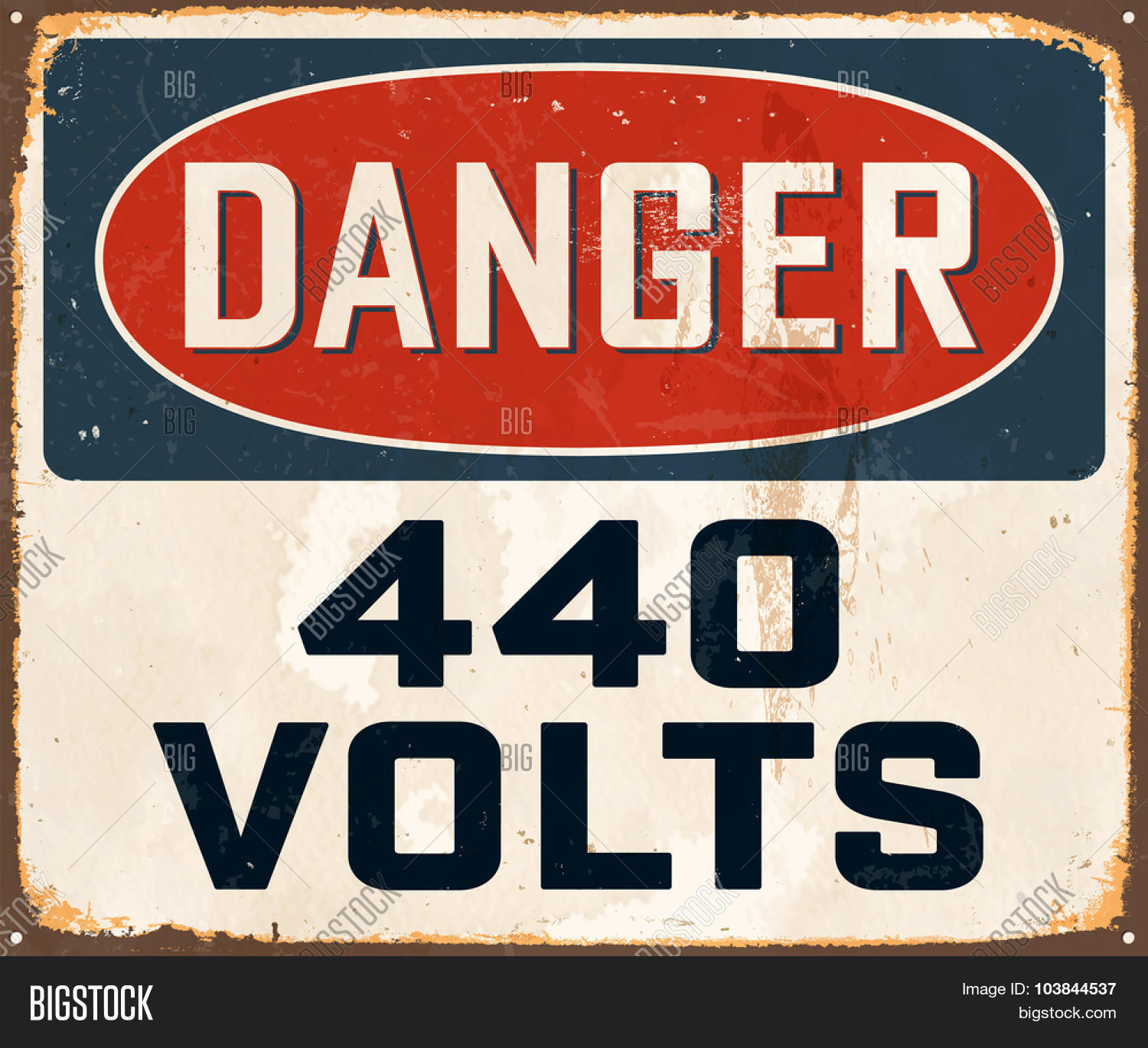 Danger 440 Volts - Vector & Photo (Free Trial) | Bigstock