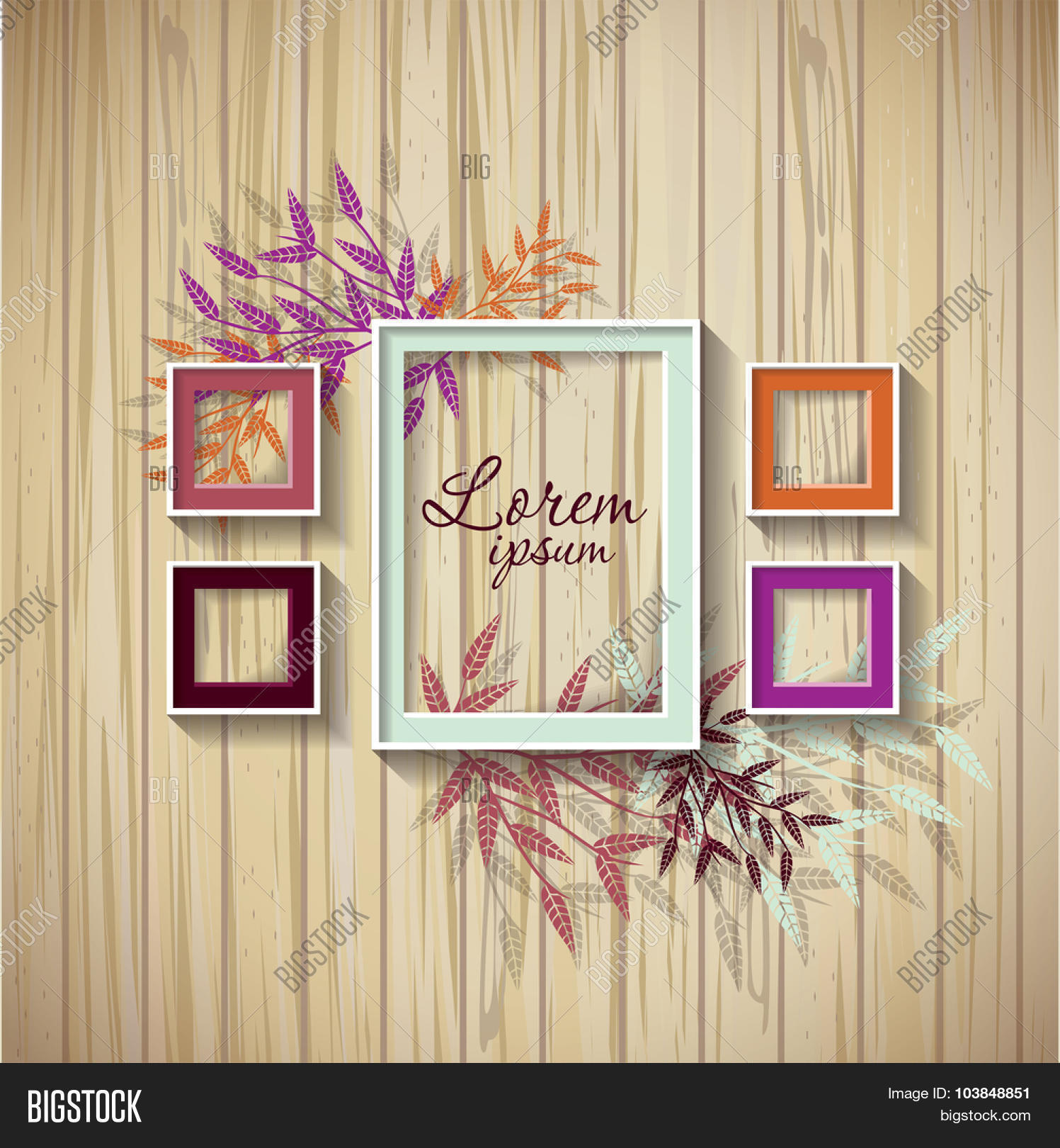 Frame Template. Set Vector & Photo (Free Trial) | Bigstock