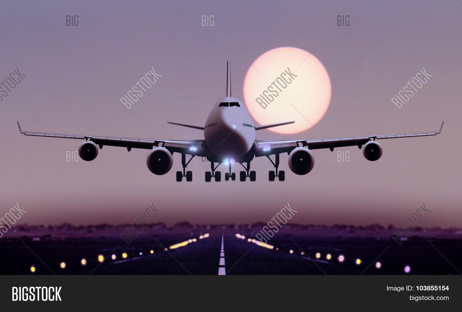 Airplane Touch Down Image & Photo (Free Trial) | Bigstock
