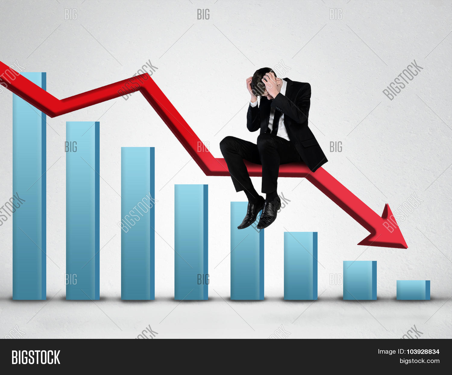 Red Arrow Report Loss Image & Photo (Free Trial) | Bigstock