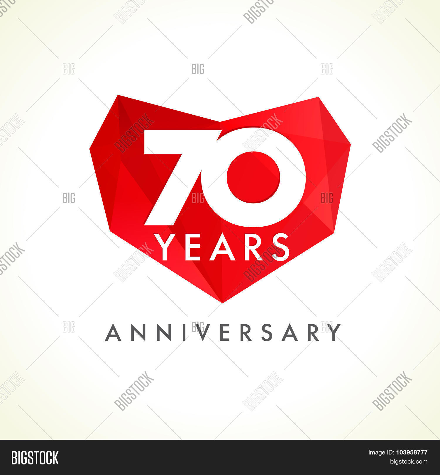 Anniversary 70 Years Vector & Photo (Free Trial) | Bigstock