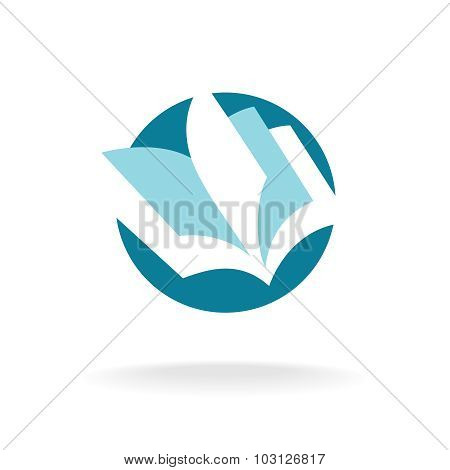 Open Book Pages Logo Vector & Photo (Free Trial) | Bigstock