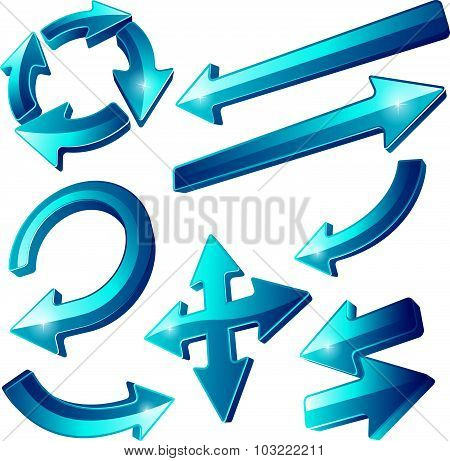 Glossy Blue Arrow Vector & Photo (Free Trial) | Bigstock