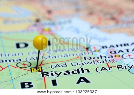Riyadh Pinned On Map Image & Photo (Free Trial) | Bigstock