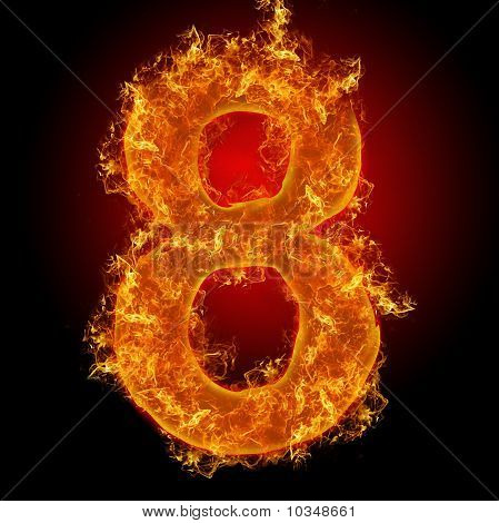 Fire Number 8 Image & Photo (Free Trial) | Bigstock