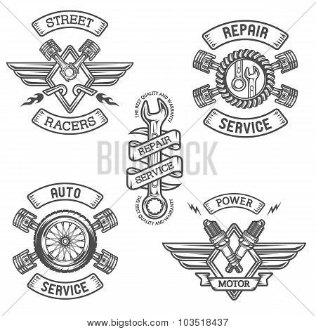 Set Car Emblems, Vector & Photo (Free Trial) | Bigstock