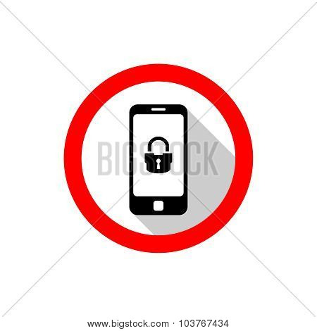 Smartphone Lock Icon Vector & Photo (Free Trial) | Bigstock