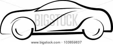 Car Side View Line Vector & Photo (Free Trial) | Bigstock