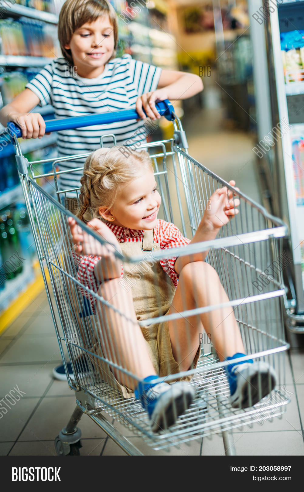 Kids Shopping Cart Image & Photo (Free Trial) | Bigstock