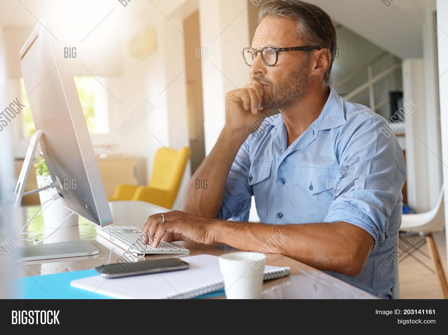 Mature Man Working Image & Photo (Free Trial) | Bigstock