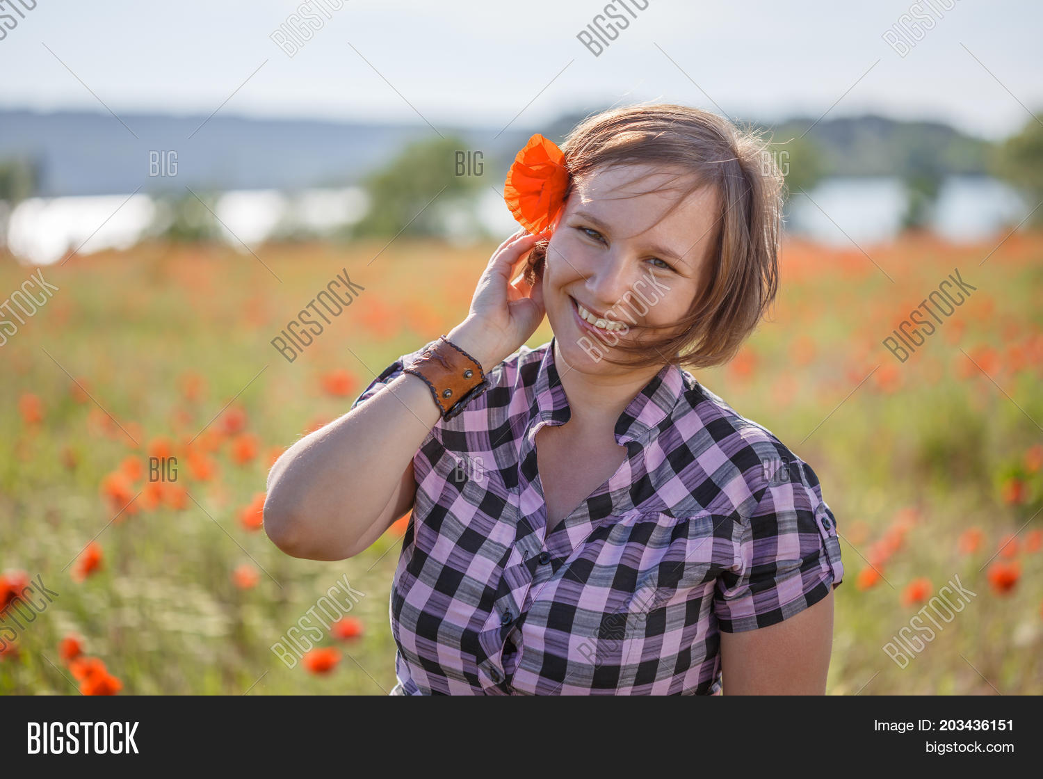 Smiling Woman Poppy Image & Photo (Free Trial) | Bigstock