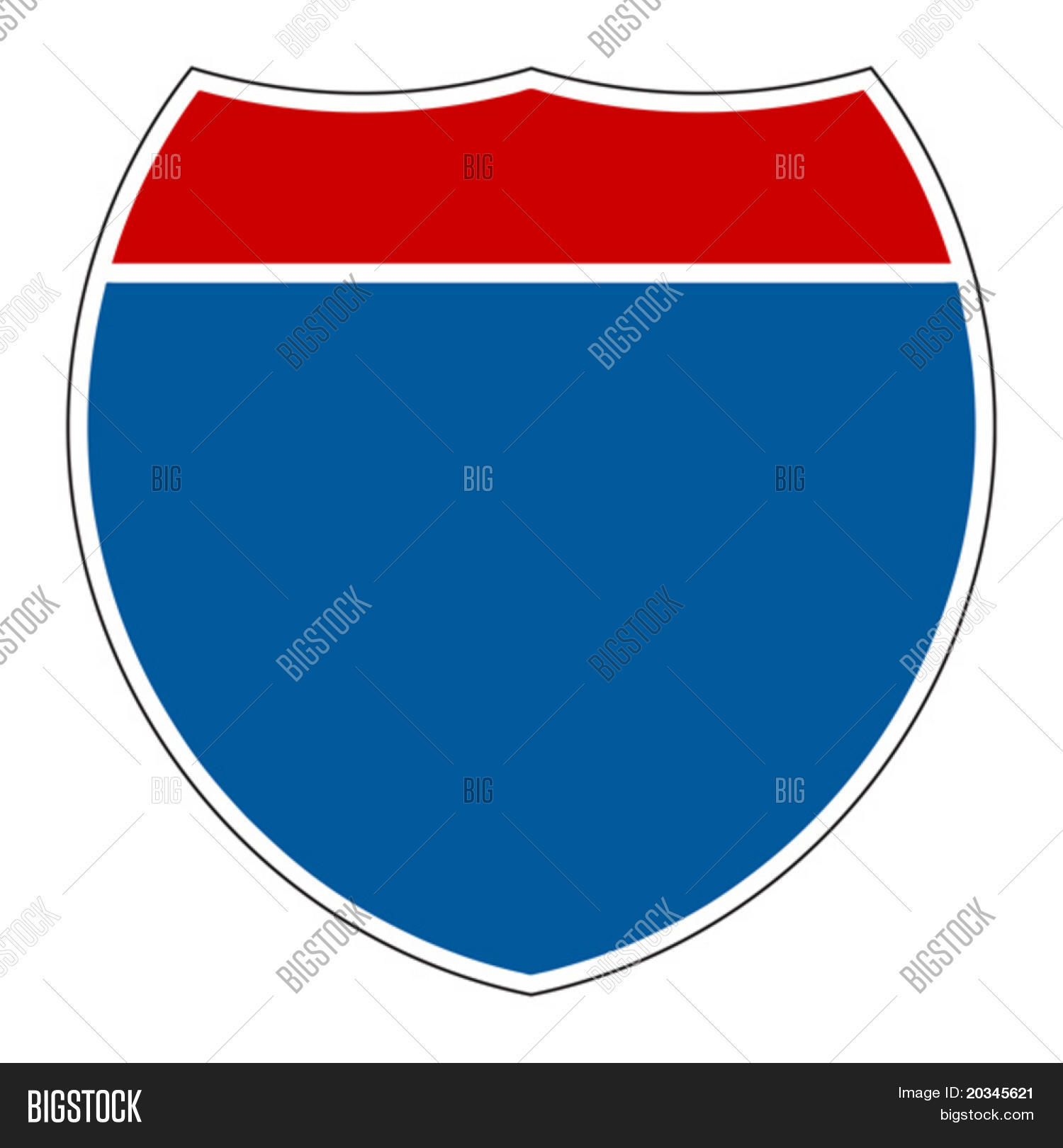 Empty Interstate Sign Vector & Photo (Free Trial) | Bigstock