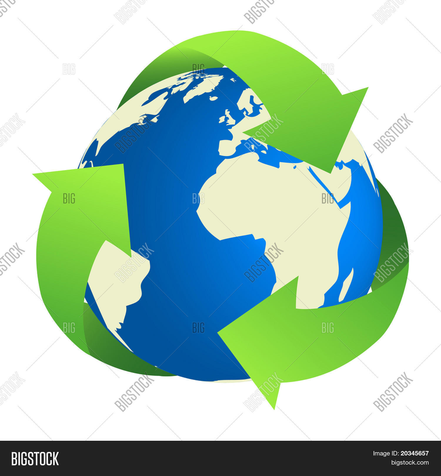 Recycling Earth. Map Image & Photo (Free Trial) | Bigstock