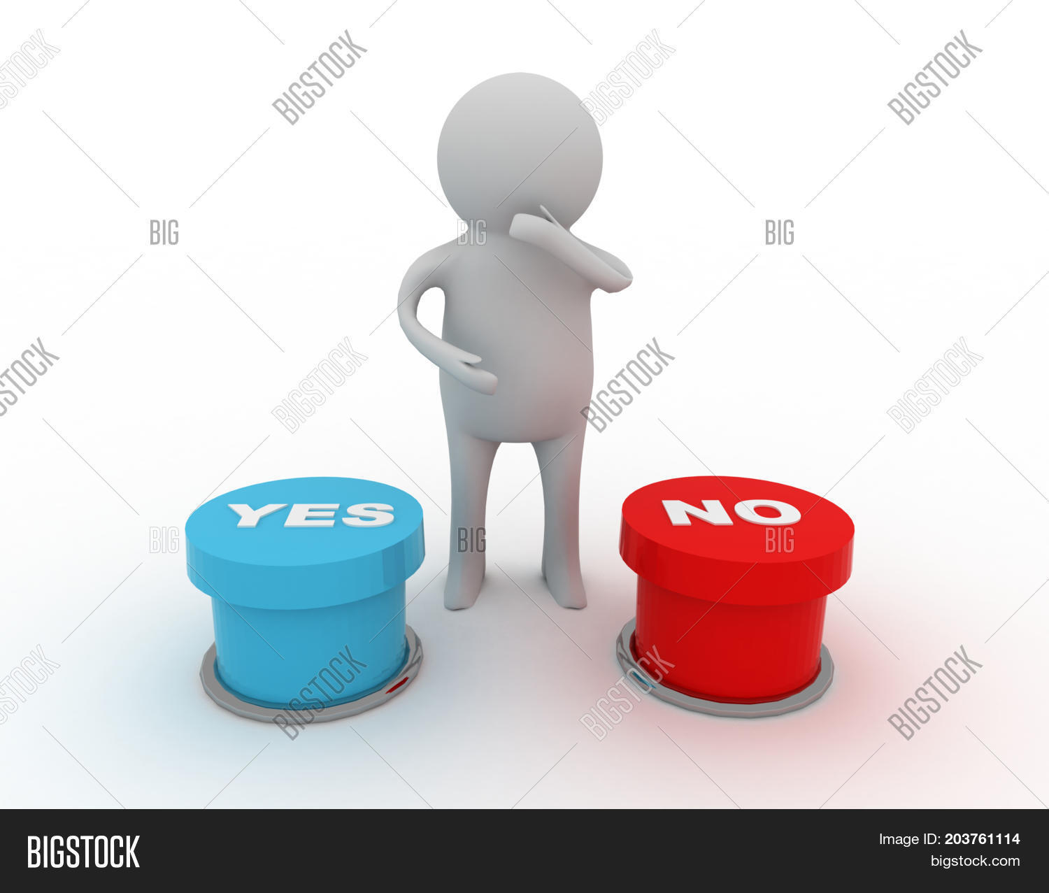 3d Man Choosing Image & Photo (Free Trial) | Bigstock