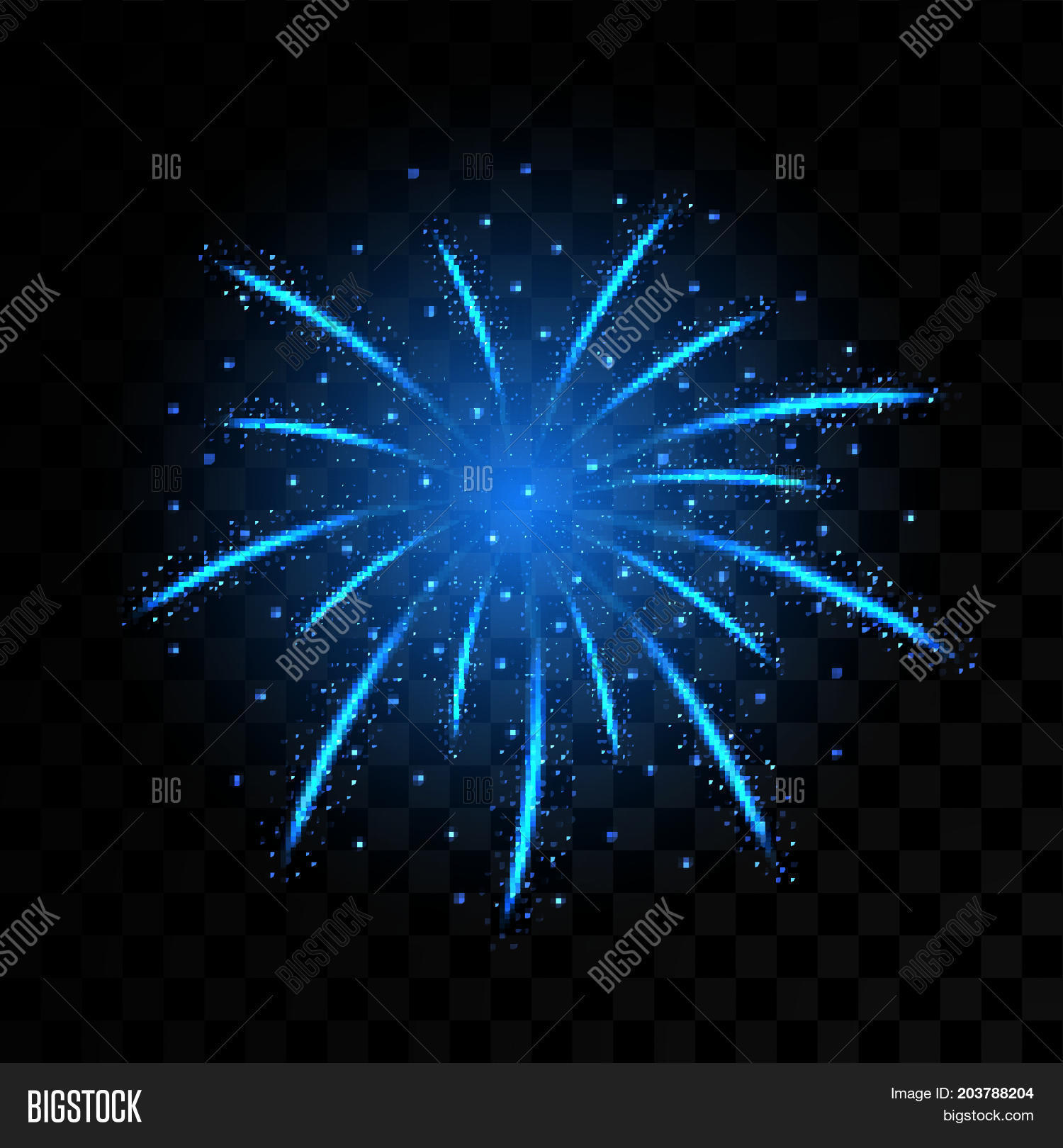 Vector Blue Fireworks Vector & Photo (Free Trial) | Bigstock