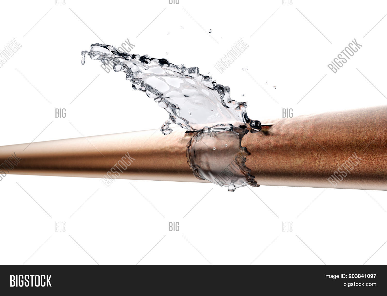 Broken Pipe Leaking Image & Photo (Free Trial) | Bigstock