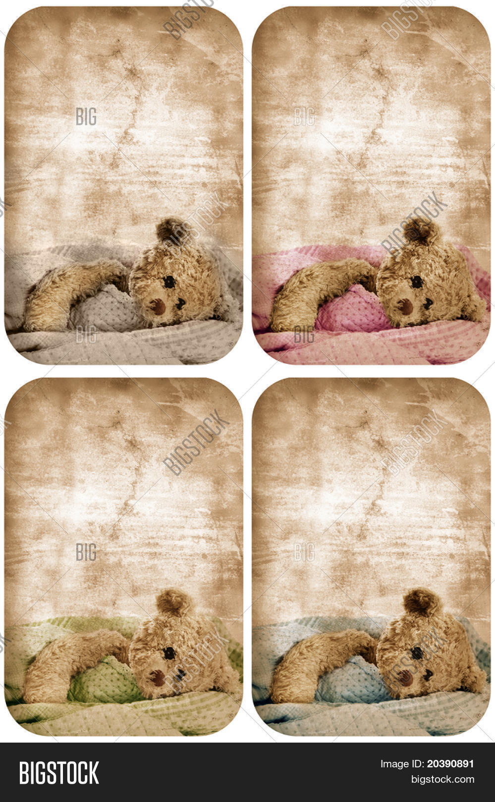 Set Four Grunge Cards Image & Photo (Free Trial) | Bigstock