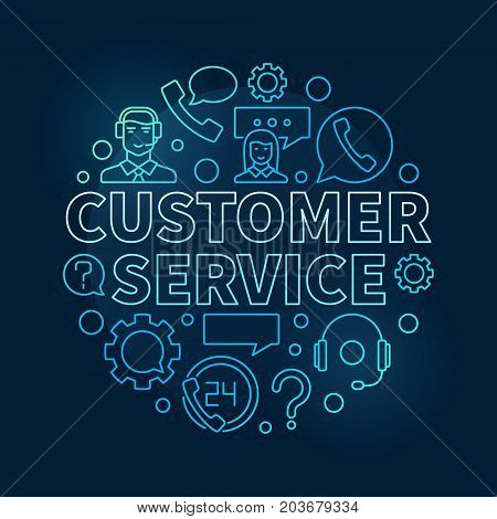 Blue Customer Service Vector & Photo (Free Trial) | Bigstock