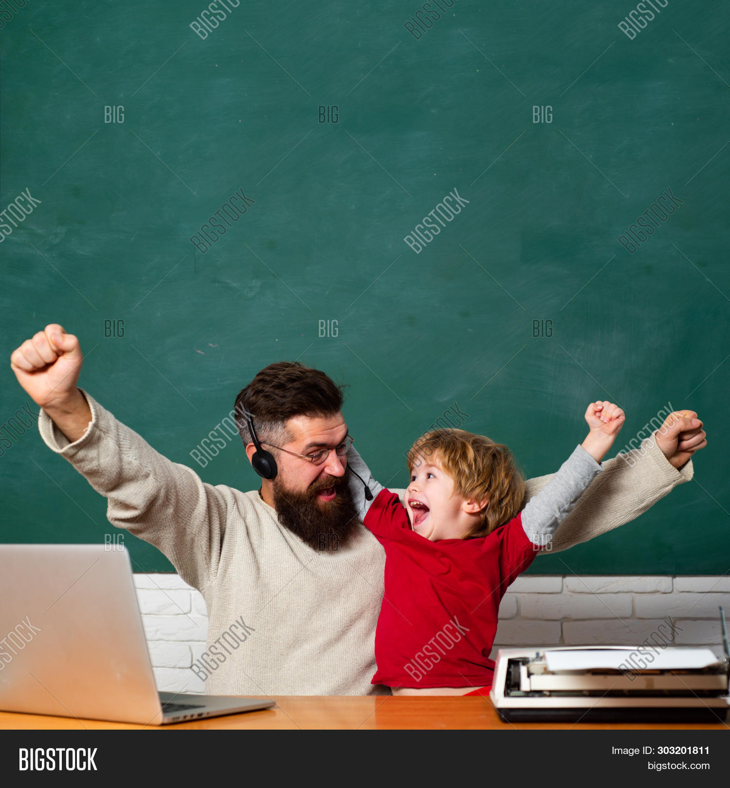Daddy Son Raising Image & Photo (Free Trial) | Bigstock