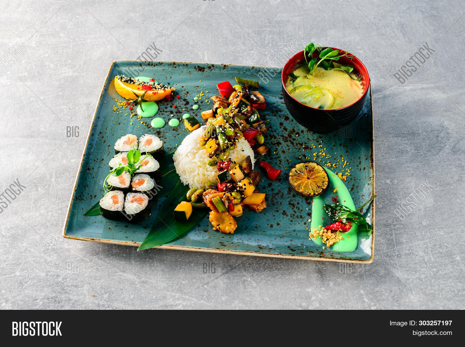 Set Lunch Asian Cafe, Image & Photo (Free Trial) | Bigstock