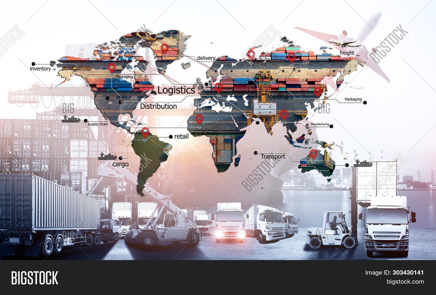 World Map Logistic Image And Photo Free Trial Bigstock
