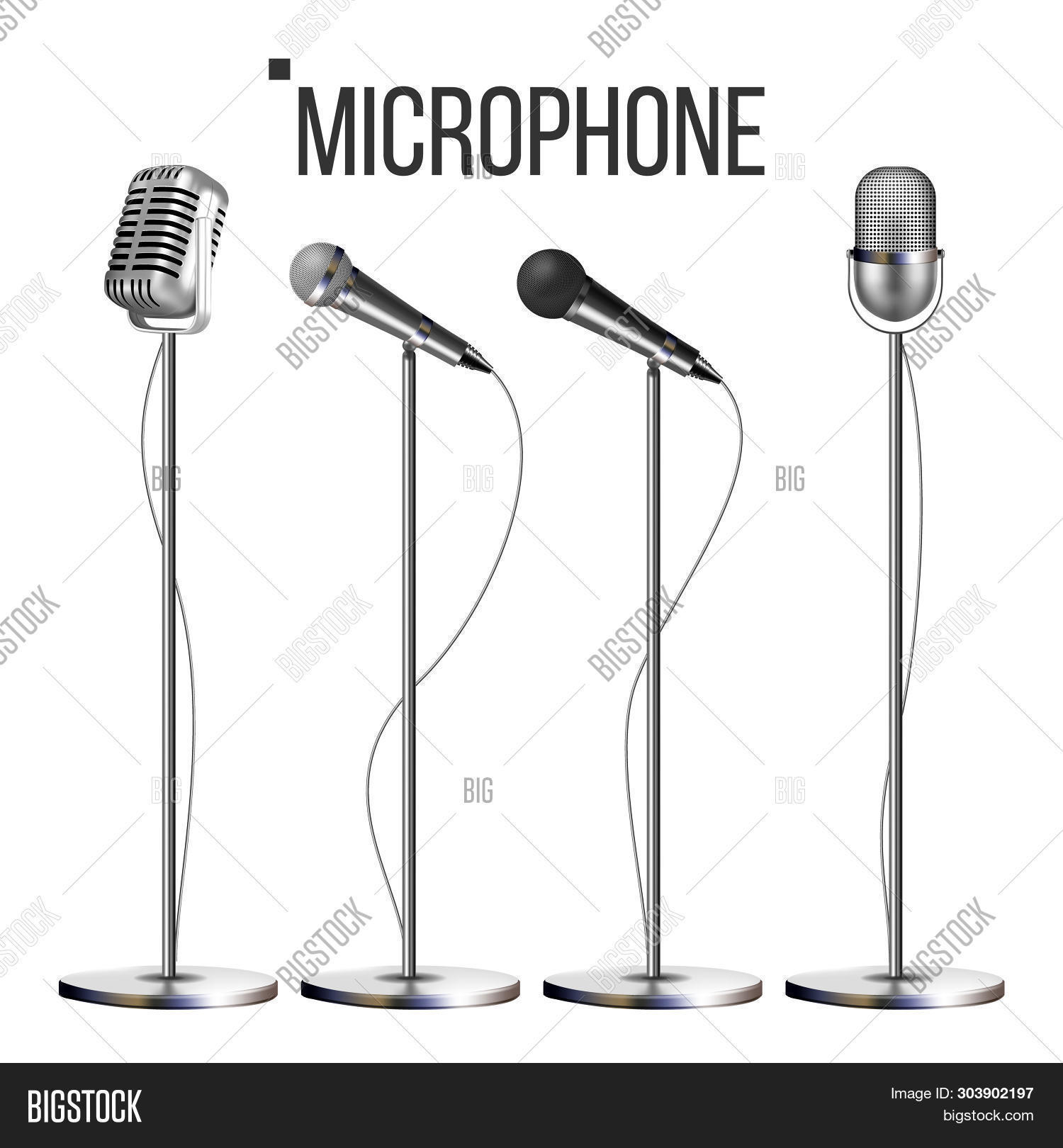 Microphone Set Stand Image & Photo (Free Trial) | Bigstock