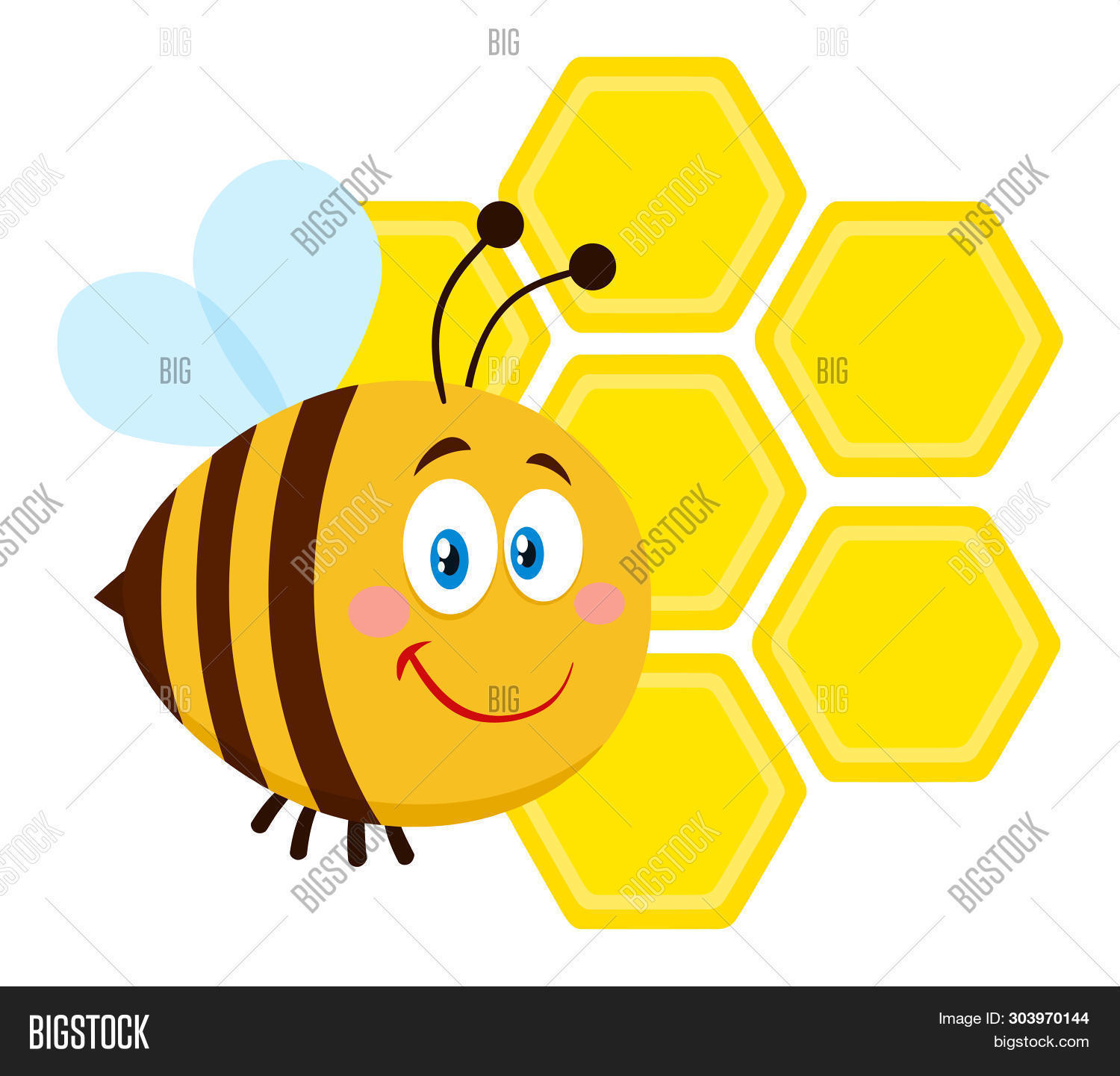 Smiling Bee Cartoon Image & Photo (Free Trial) | Bigstock