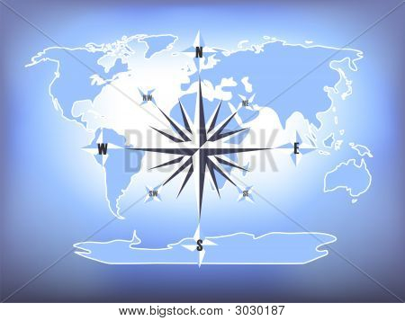 Blue Compass Rose Image & Photo (Free Trial) | Bigstock