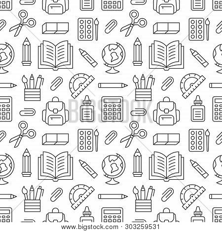 School Supplies Black And White