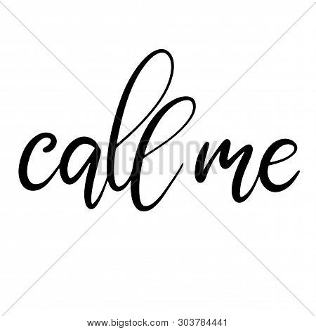 Call Me Black White Vector & Photo (Free Trial) | Bigstock