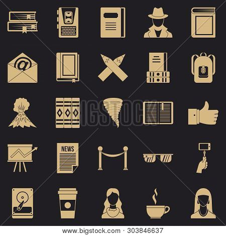 Writer Icons Set. Vector & Photo (Free Trial) | Bigstock