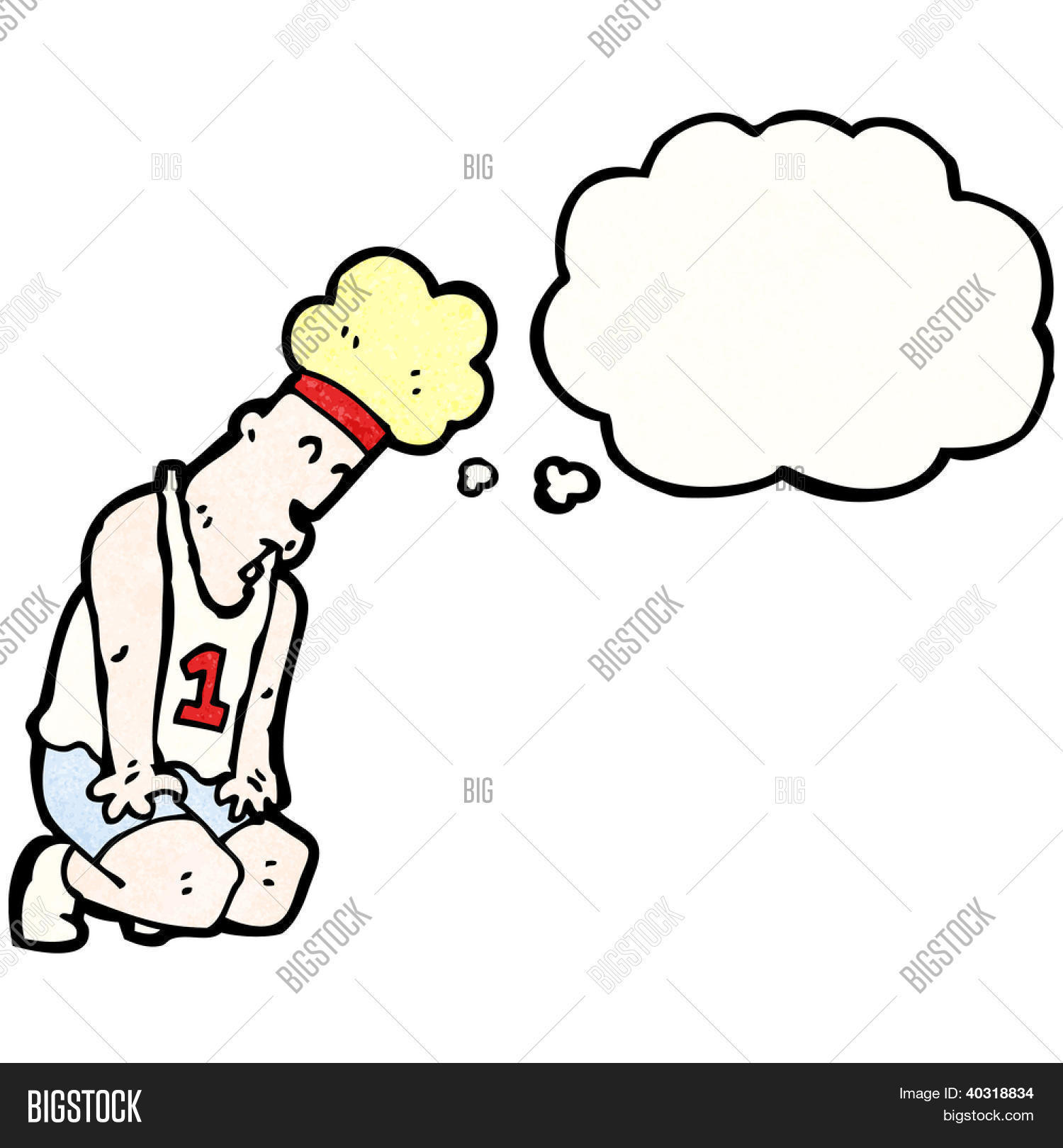 Cartoon Tired Athlete Vector & Photo (Free Trial) | Bigstock