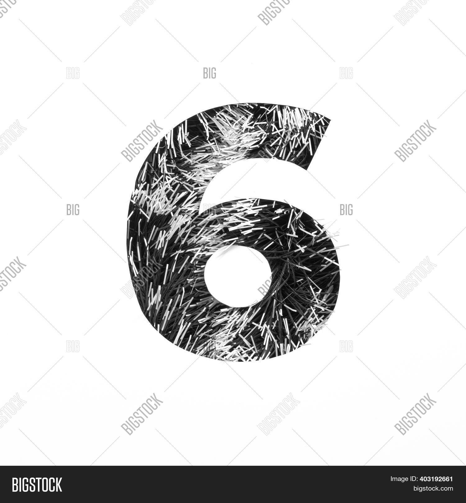 Black Number Six Made Image & Photo (Free Trial) | Bigstock