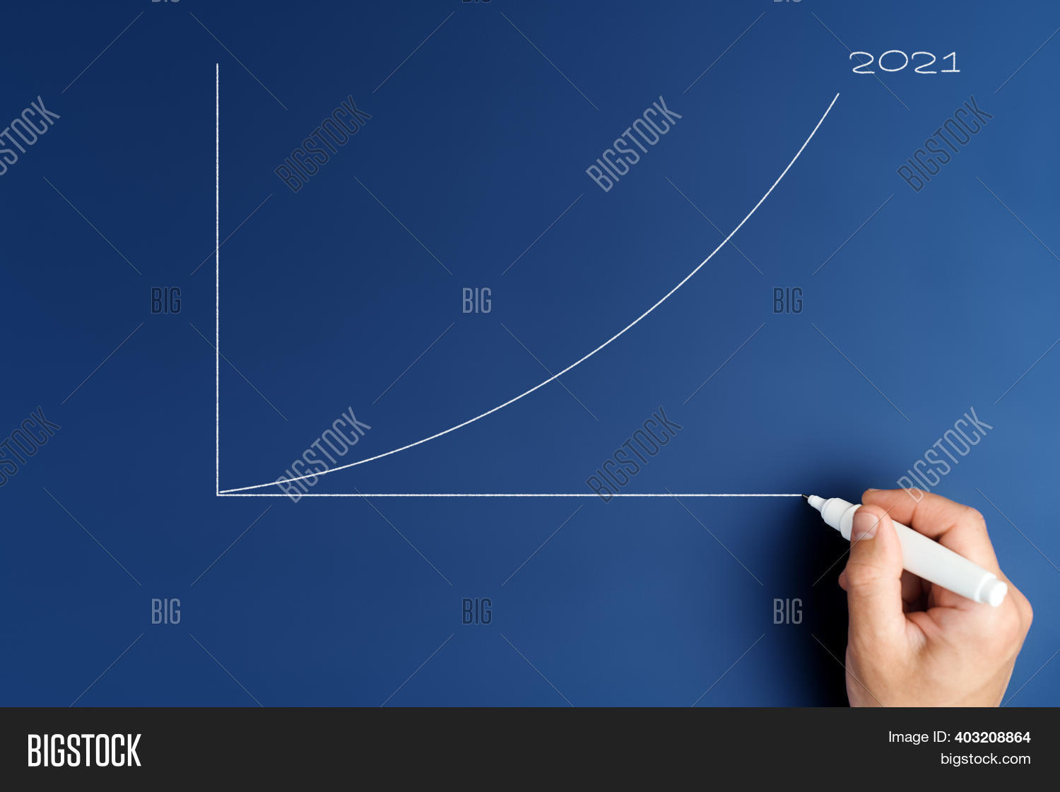 Man Draws Graph Upward Image & Photo (Free Trial) | Bigstock