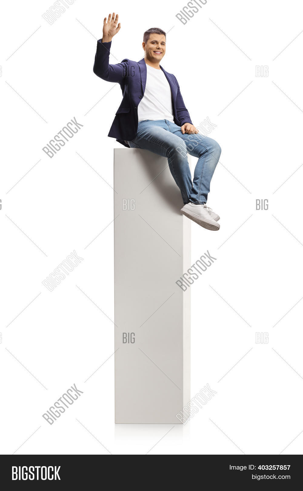 Young Man Waving High Image & Photo (Free Trial) | Bigstock