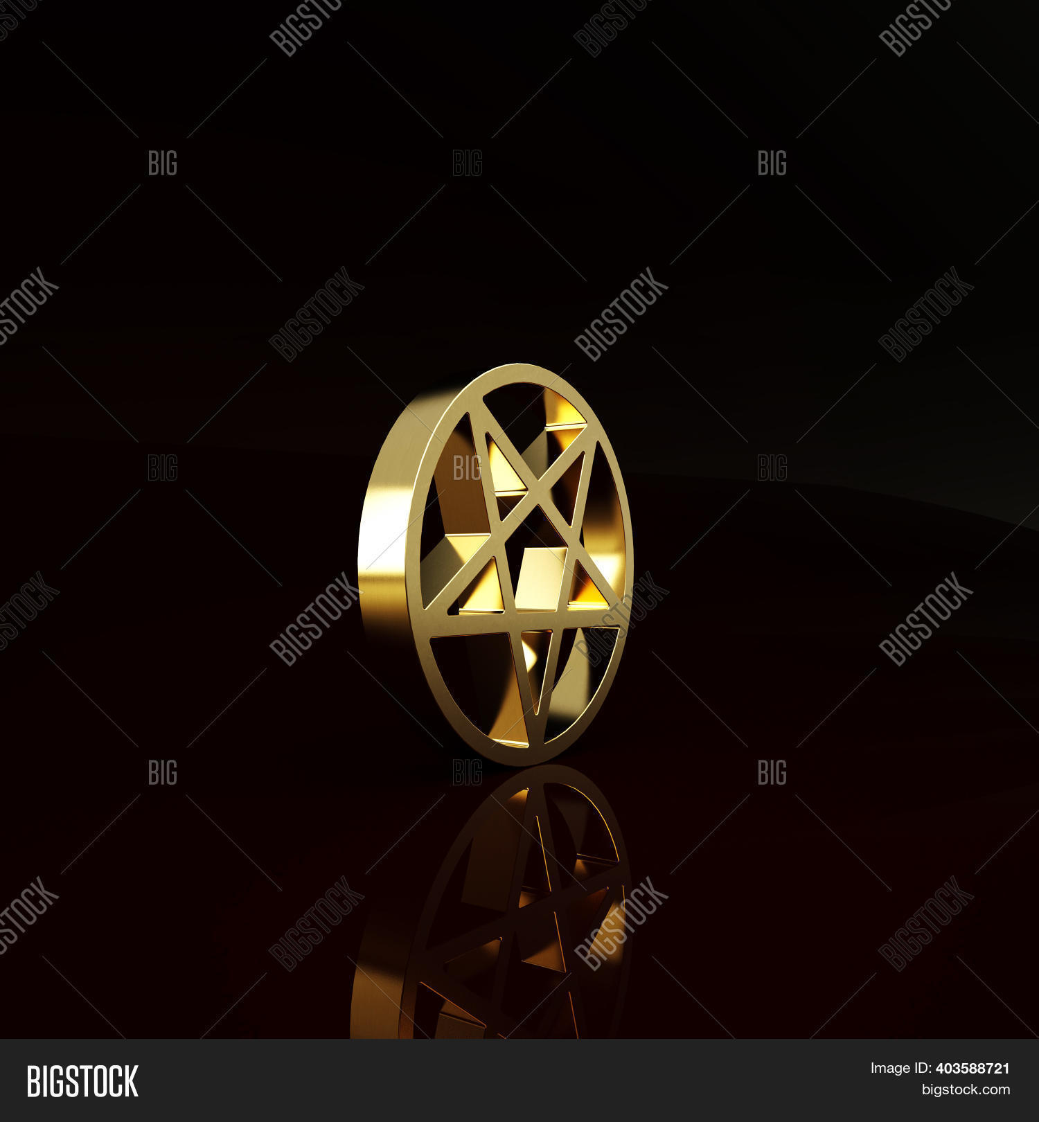 Gold Pentagram Circle Image & Photo (Free Trial) | Bigstock