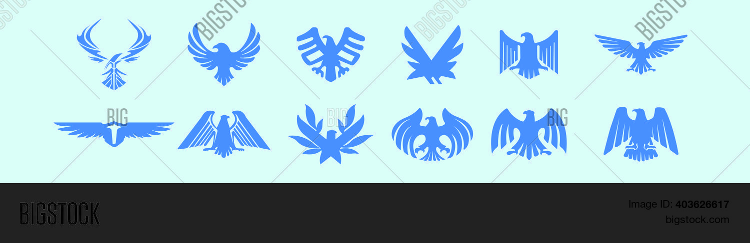 Set Eagle Seal Vector & Photo (Free Trial) | Bigstock