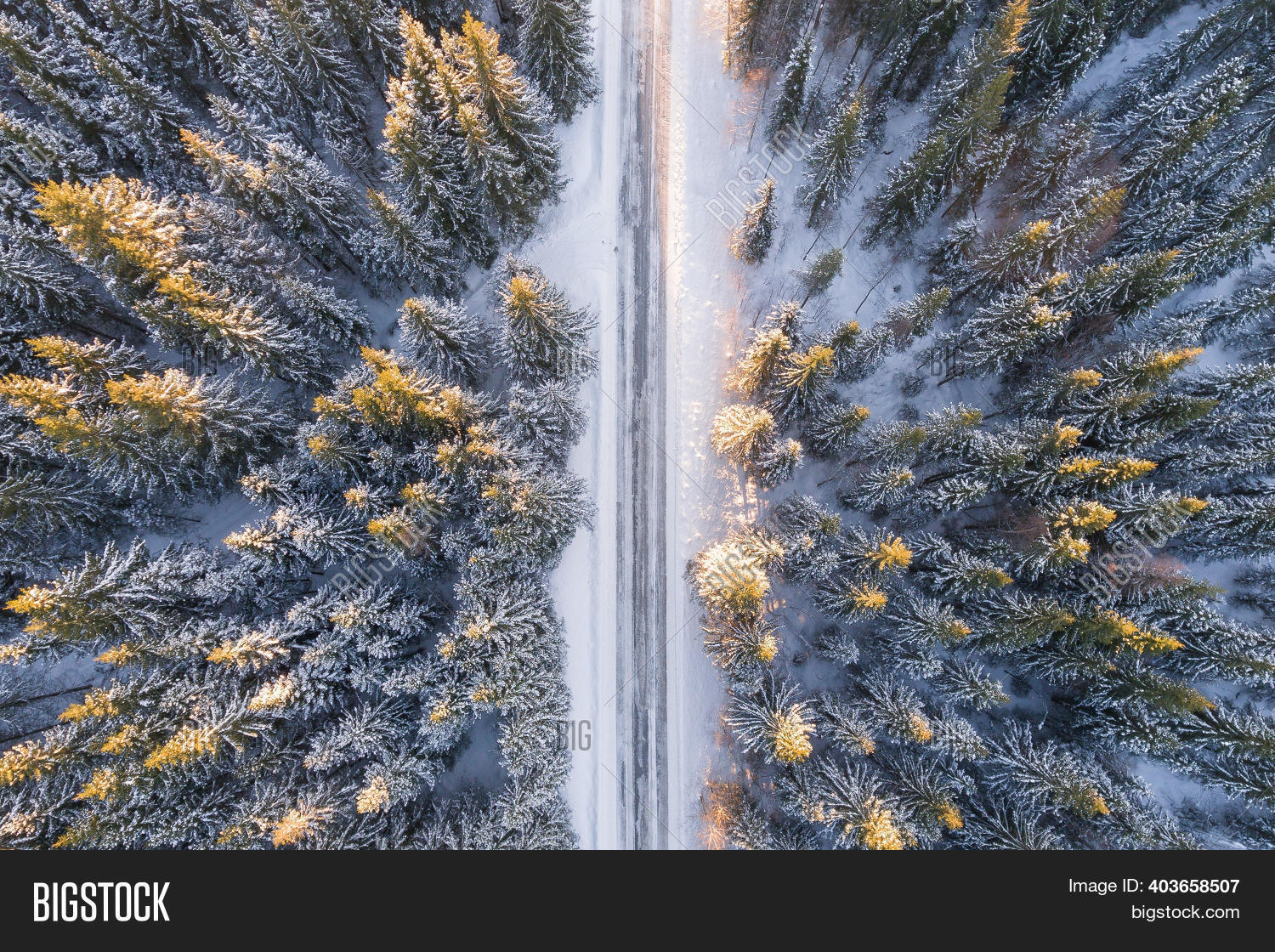 Aerial View Snowy Image & Photo (Free Trial) | Bigstock